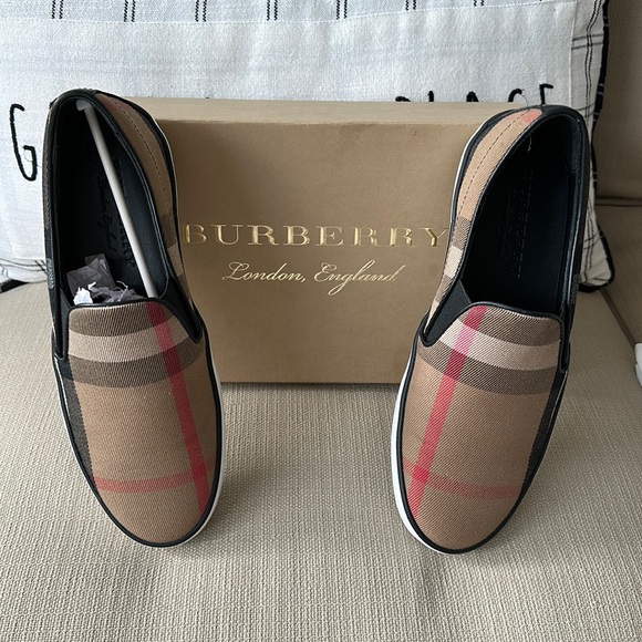 Burberry | Shoes | Burberry Authentic Classic Check Shoes | Poshmark
